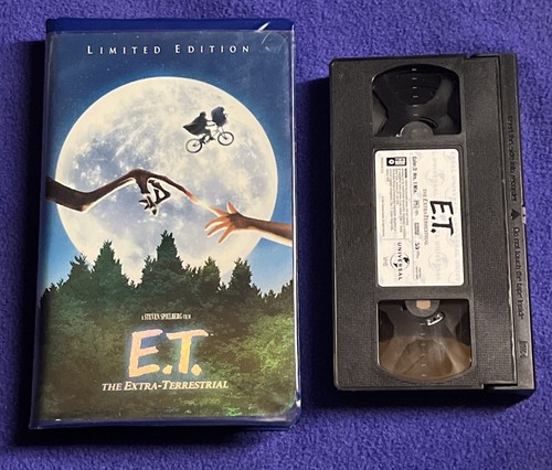 E.T. The Extra-Terrestrial VHS 2002 Limited Edition (CC) Blue ~ Free ...
