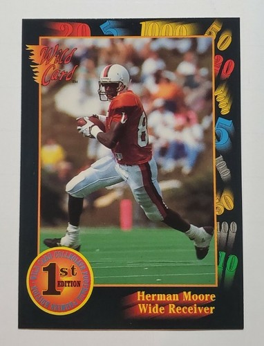 Herman Moore 1991 Wild Card 1st Edition Rookie #67 | eBay