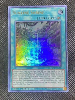 YuGiOh! - Sunvine Shrine GFTP-EN025 Ultra Rare 1st Edition Near Mint | eBay