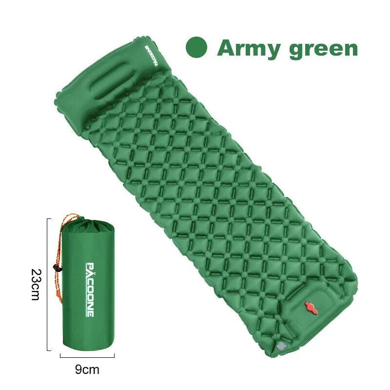 Camping Inflatable Mattress Sleeping Pad With Pillows Ultralight Air ...