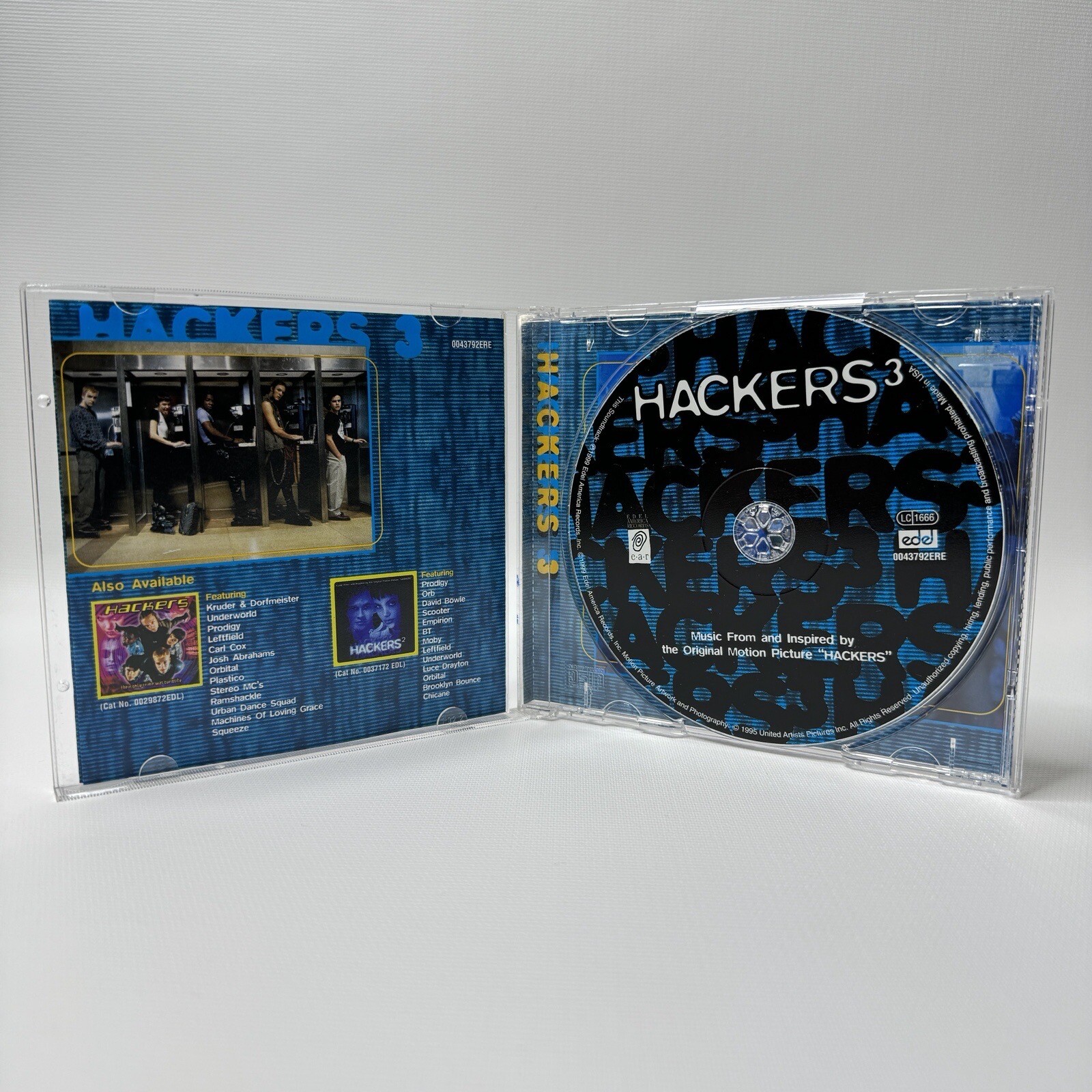 Hackers Vol. 3 Soundtrack CD 1999 Moby Carl Cox Monkey Mafia ...