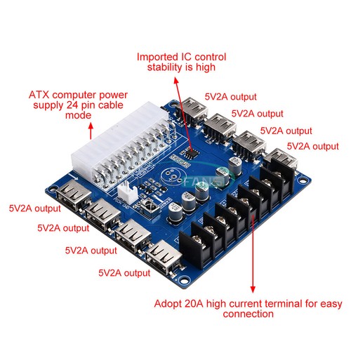 DM USB Desktop Chassis Power Adapter Board Power Take-off W/ Infrared ...