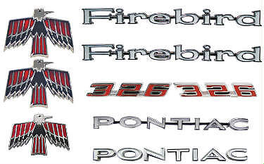 1967 Pontiac Firebird Complete Emblem Kit, Good Quality, 326 CID | eBay