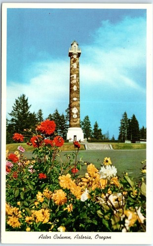 Postcard Astor Column Astoria Oregon USA North America Coxcomb Hill | eBay