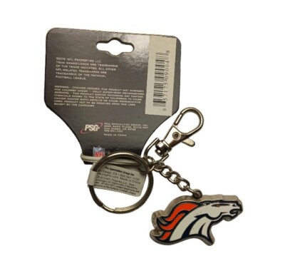 NFL Denver Broncos 3D TEAM LOGO METAL KEYCHAIN KEYRING | eBay