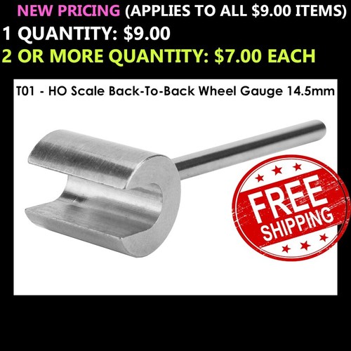 HO Scale Wheel Gauge Spacer Back-To-Back 14.5mm White Metal Model ...