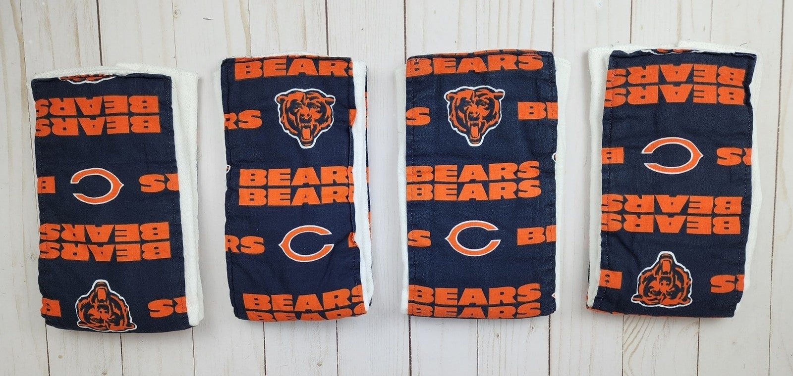 4 Chicago Bears Burp Cloths Baby Handmade NFL | eBay