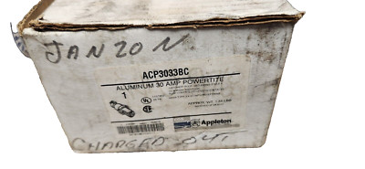 Appleton ACP3033BC, 30 Amp, 600 Volt, 3 Wire 3 Pole Pin & Sleeve Plug ...