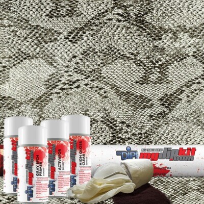MYDIPKIT Hydro Dipping Water Transfer Print KIT AP-450 Blk Snake Skin ...