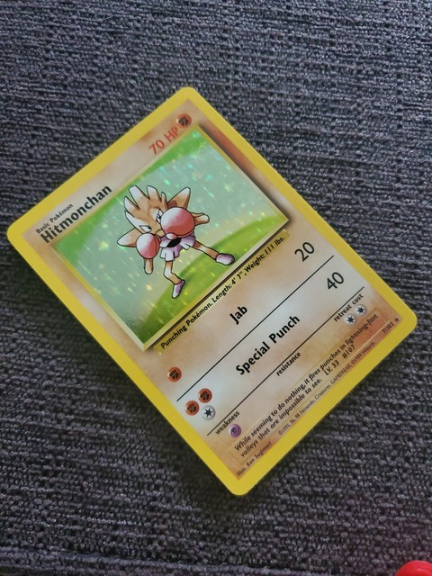 Pokémon TCG Hitmonchan Base Set 7/102 Holo 1st Edition Holo Rare for ...