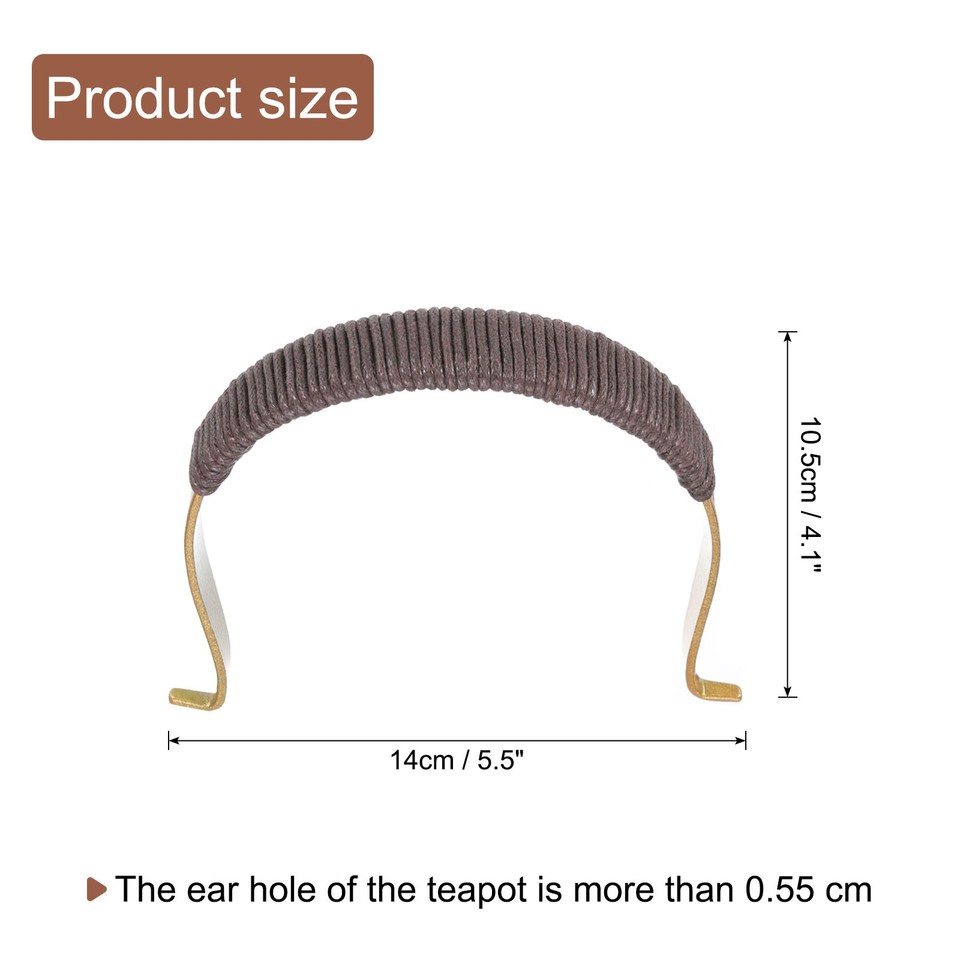 Metal Tea Pot Handle Wrapped External Buckle Handle, for 4.5 - 5 Inch ...