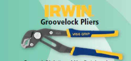12" GROOVELOCK PLIERS -IRWIN- ITEM NO. 3255387(FT) | eBay