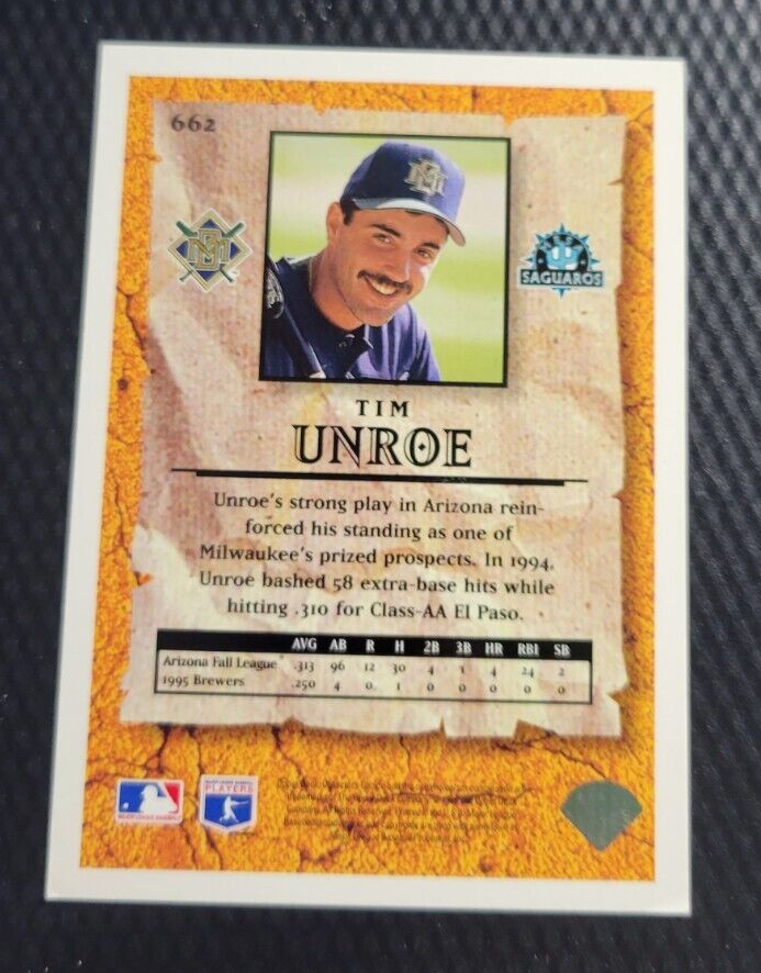 1996 Upper Deck Collector's Choice TIM UNROE Milwaukee Brewers MLB Card ...