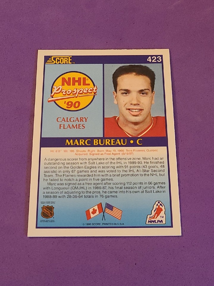 1990-91 Marc Bureau Score #423 Prospect | eBay
