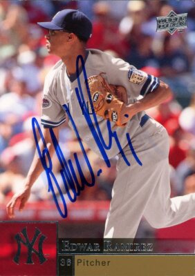 2009 Upper Deck EDWAR RAMIREZ Signed Card autograph AUTO YANKEES | eBay