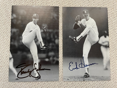 Seattle Mariners Team Postcards Randy Johnson and Erik Hanson MLB Hall ...