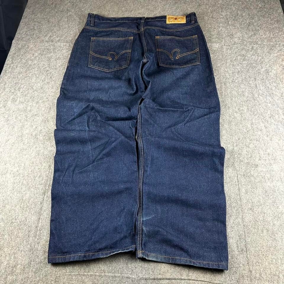 Y2K baggy jeans men 40x32 blue skater cyber grunge hip hop rave pinkman ...