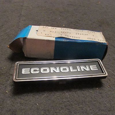 NOS 1975 - 1986 FORD ECONOLINE DASH CLUSTER PANEL NAMEPLATE EMBLEM ...