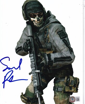 SAMUEL ROUKIN signed (CALL OF DUTY MODERN WARFARE) Ghost 8x10 BECKETT ...