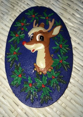 VINTAGE RUDOLPH Reindeer Ornament RESIN Rudolph Deer THE RUDOLPH CO | eBay