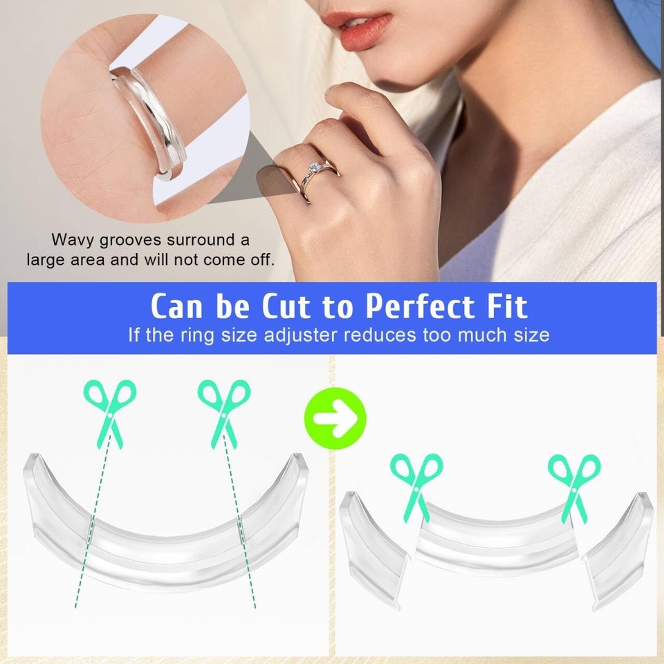Eiito Ring Sizers & Guards for Loose Rings - Clip-Type 8 PCS + 6 PACK ...