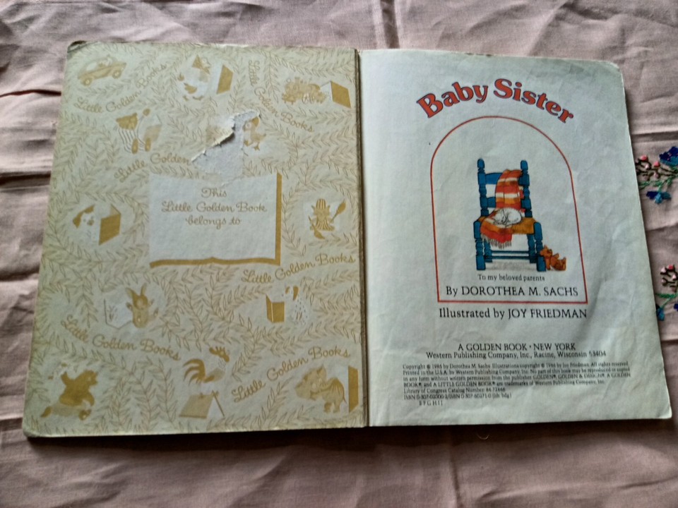 Baby Sister by Dorothea M Sachs, Joy Friedman, 1986, Vintage Little ...