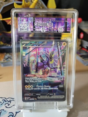 Miraidon Ex 244/198 - SIR Scarlet & Violet Pokemon TCG HGA 9.5 CUSTOM ...