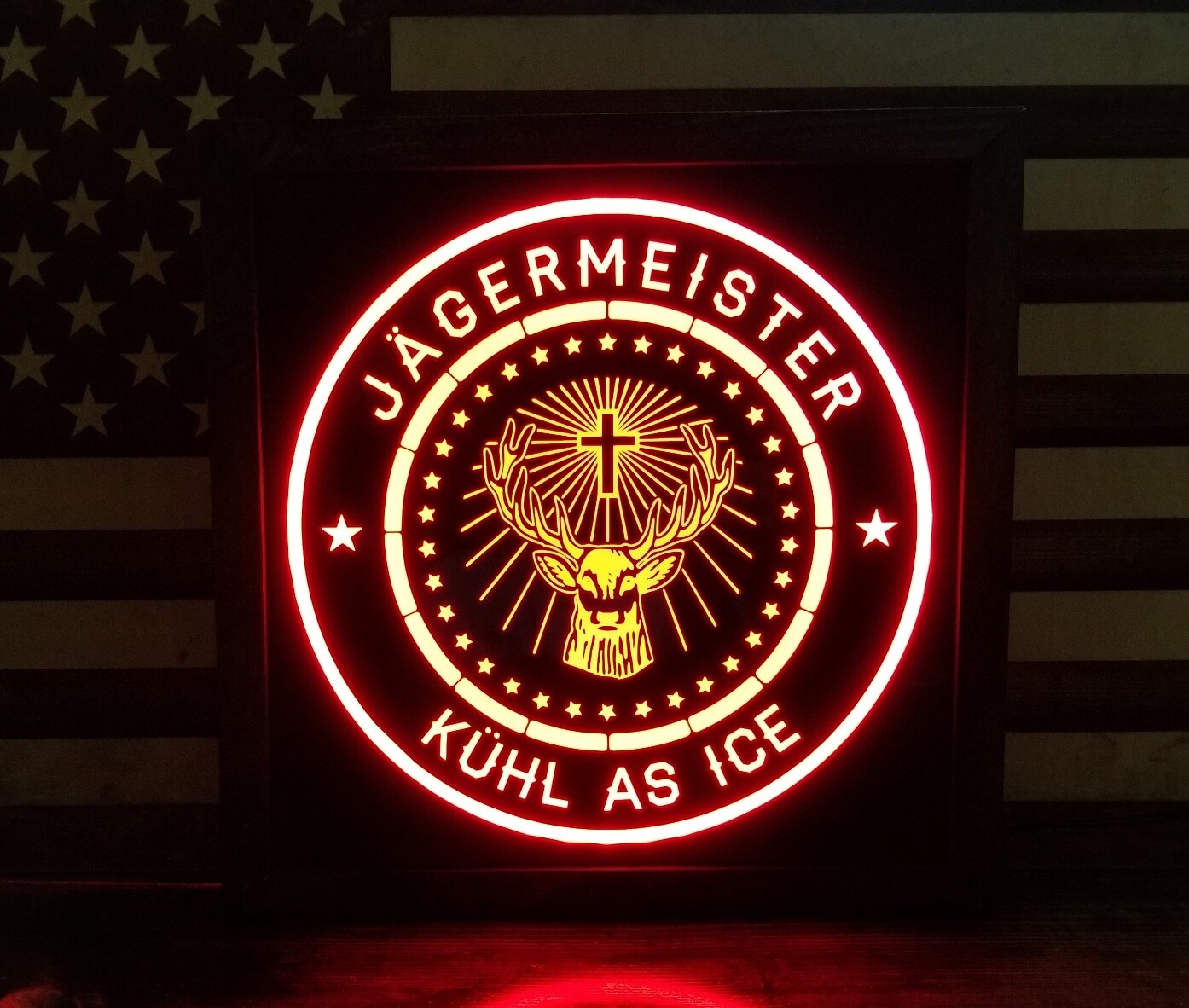 Custom Jagermeister LED Sign Personalized, Home bar pub Sign, Lighted ...
