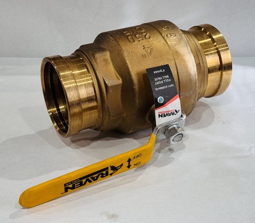 Raven Valve 4"-Inch ProPress Lead Free Full-Port Forged Brass Ball ...
