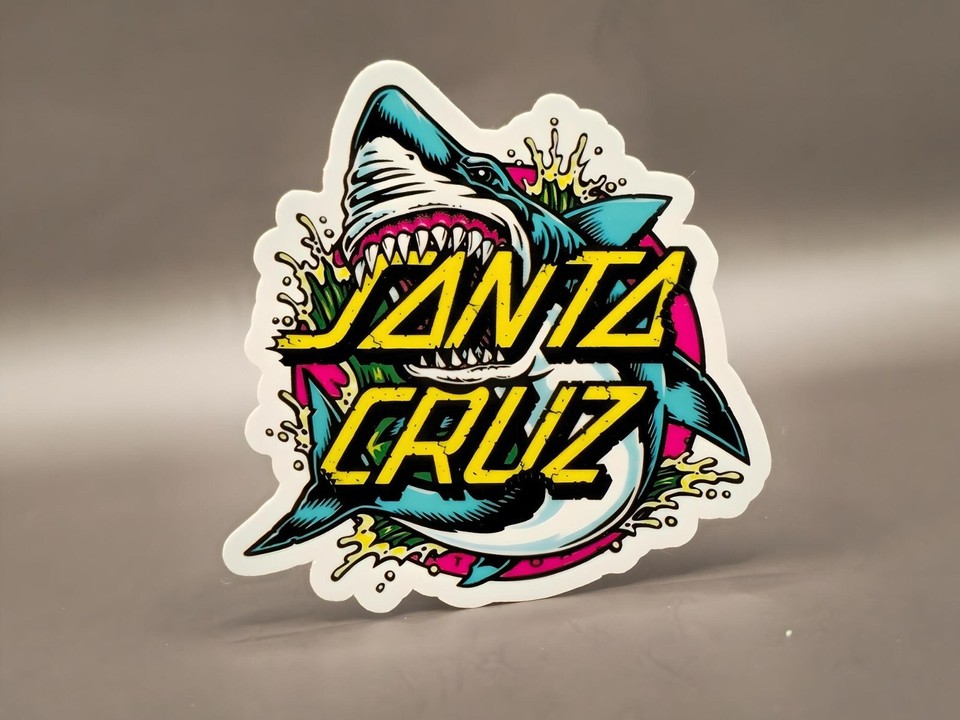 Santa Cruz Vinyl Stickers Beach Surf Skateboard Ocean Animal Art ...