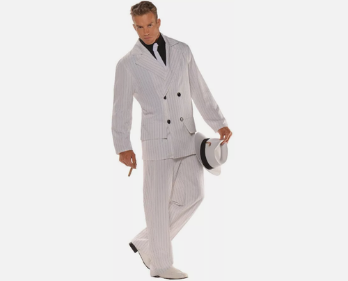 Smooth Criminal Adult Men's Costume Jacket Suit Mafia Gangster Gatsby ...