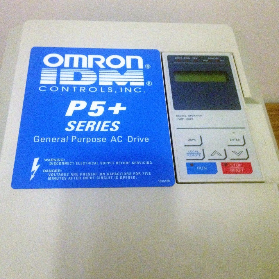 OMRON IDM CONTROLS SERIES P5+ / CIMR-P5U2011 / 3PH 220VAC DRIVE | eBay