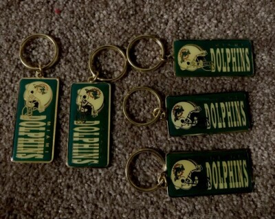 Lot Of 5 Miami Dolphins Metal NFL Logo Keychain Key Chains | eBay