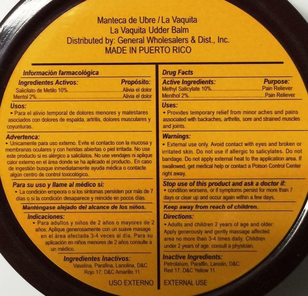 Manteca De Ubre La Vaquita 3.17 Oz. Topical Analgesic 2-PACK | eBay