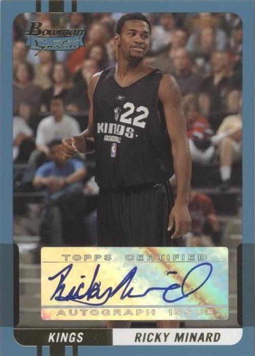 2004-05 Bowman Signature - Ricky Minard #97 Numbered to 169 /169 (AU ...