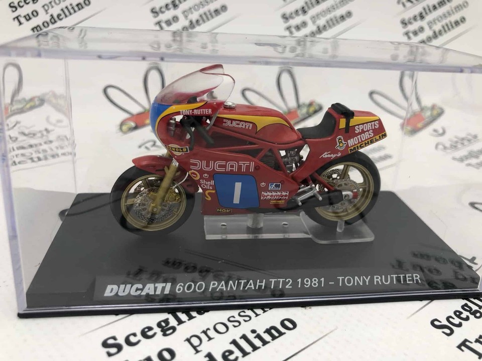 Die Cast " DUCATI 600 PANTAH TT2 1981 TONY RUTTER " Passion Ducati 1/24 ...