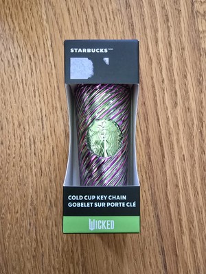 NEW 2024 Starbucks Wicked Pink and Green Swirl Cold Cup Keychain | eBay