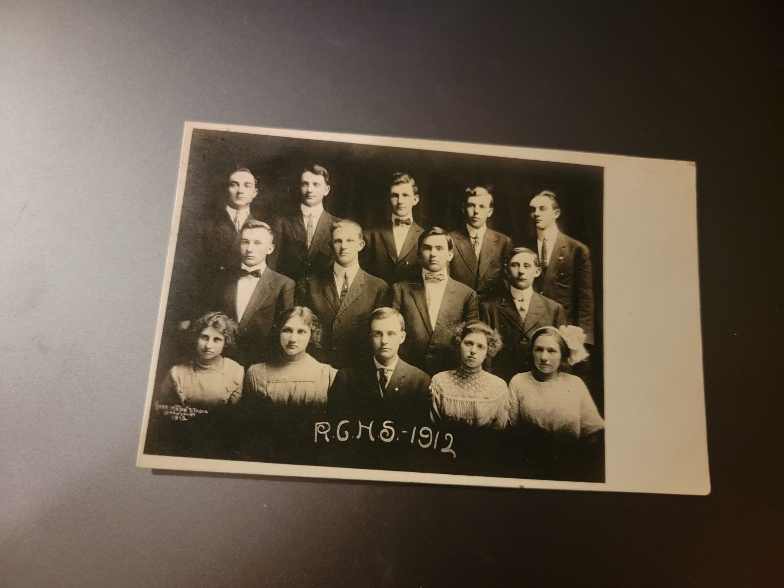 Royal Center Indiana High School 1912 Class Real Photo Postcard Posted ...