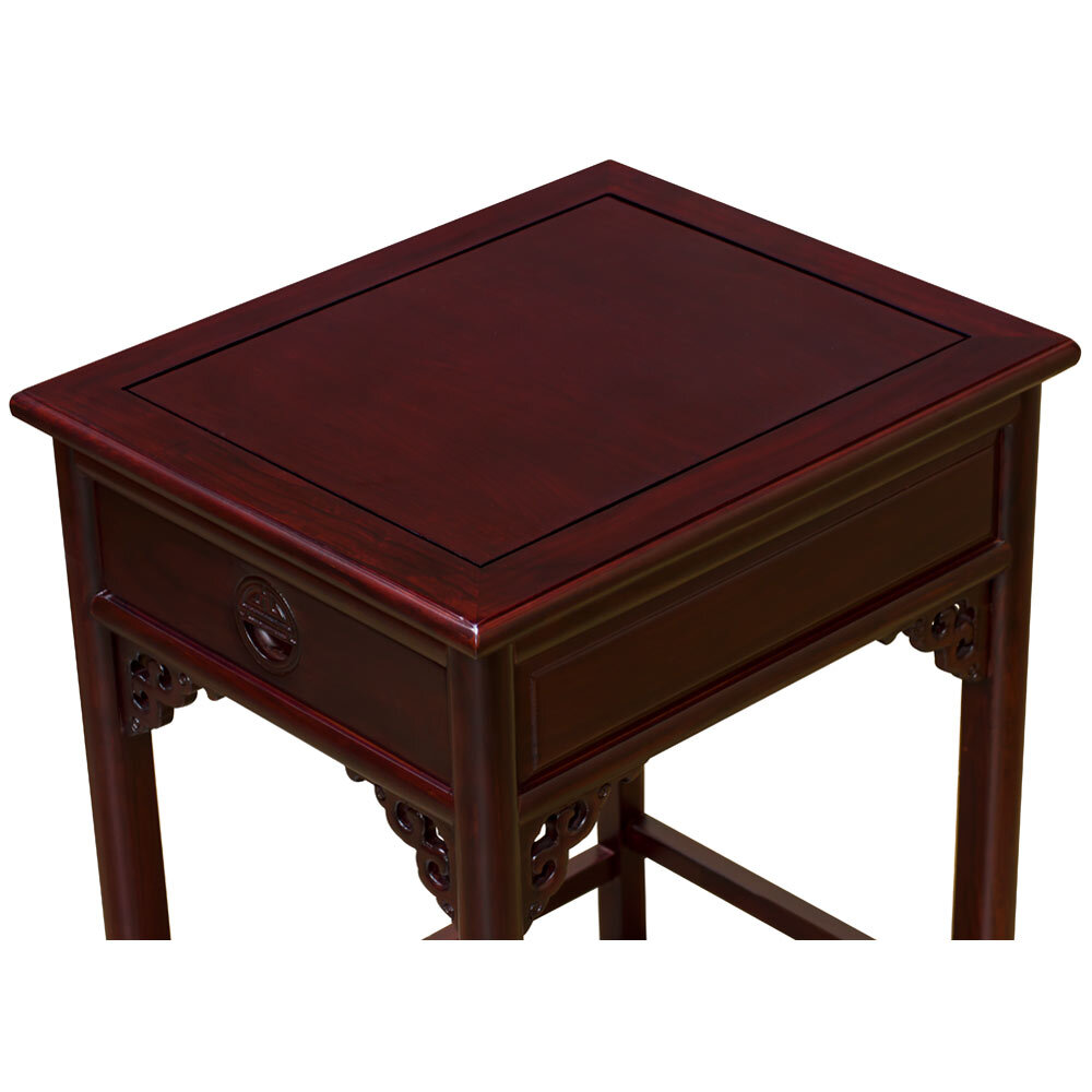 US Seller - Dark Cherry Longevity Elmwood Chinese Ming End Table | eBay