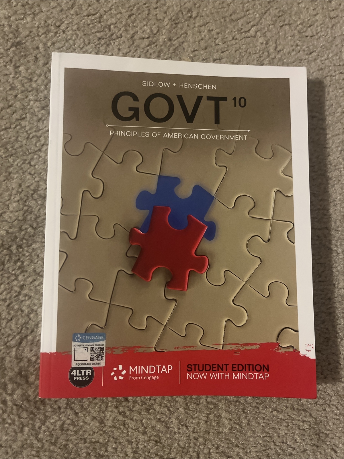 GOVT (Book Only) by Beth Henschen and Edward I. Sidlow (2018, Trade ...