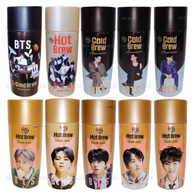 BTS x Hot Cold Brew Coffee Bottle RM V Suga Jungkook J-Hope Jimin Jin ...