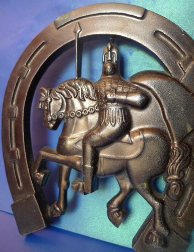 USSR Soviet Plaque Horseshoe Soldier Hero Valiant Knight Horse Symbol ...