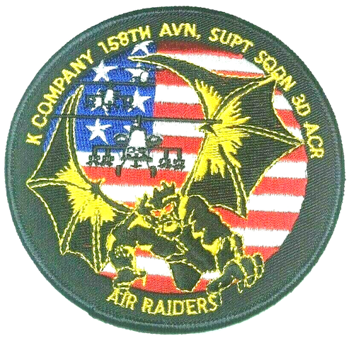 US ARMY K COMPANY 158th AVIATION SUPPORT SQDN 3d ACR PATCH (USA-1) "AIR ...