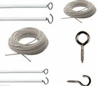 Net Curtain Wire Any Length Free Hooks & Eyes | eBay UK