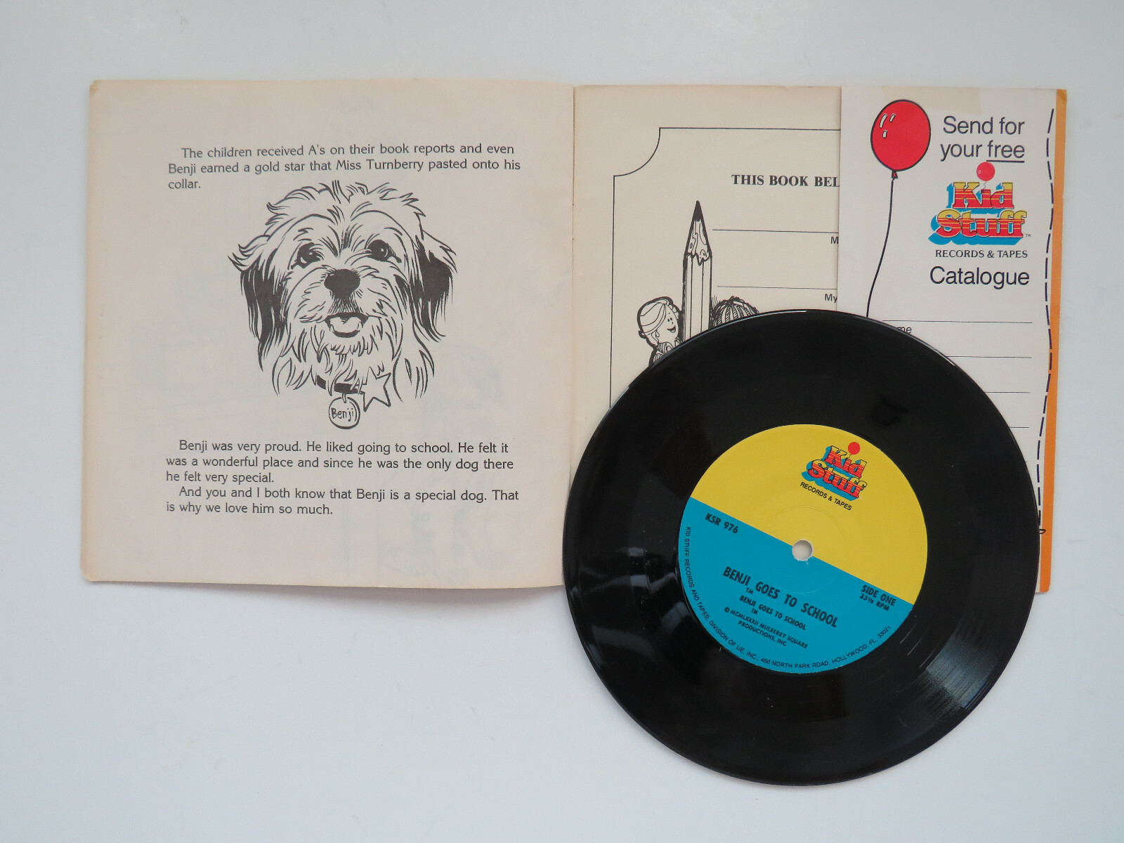 BENJI Goes to School RECORD and BOOK - Joe Camp's See Hear Read Vintage ...