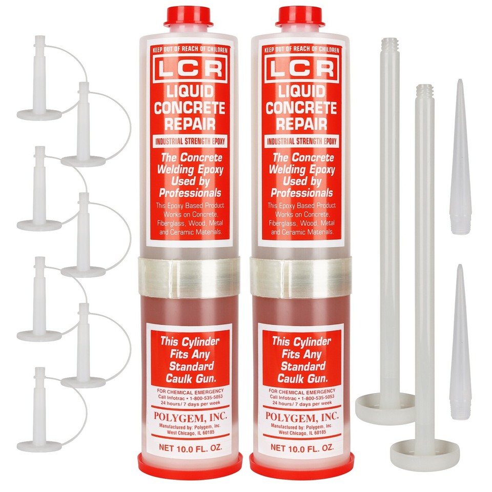 Polygem LCR Epoxy Concrete Crack Repair Kit - Bonds & Prevents Leaks ...