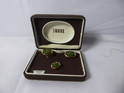 Swank Brand Genuine Jade Cuff Links | eBay