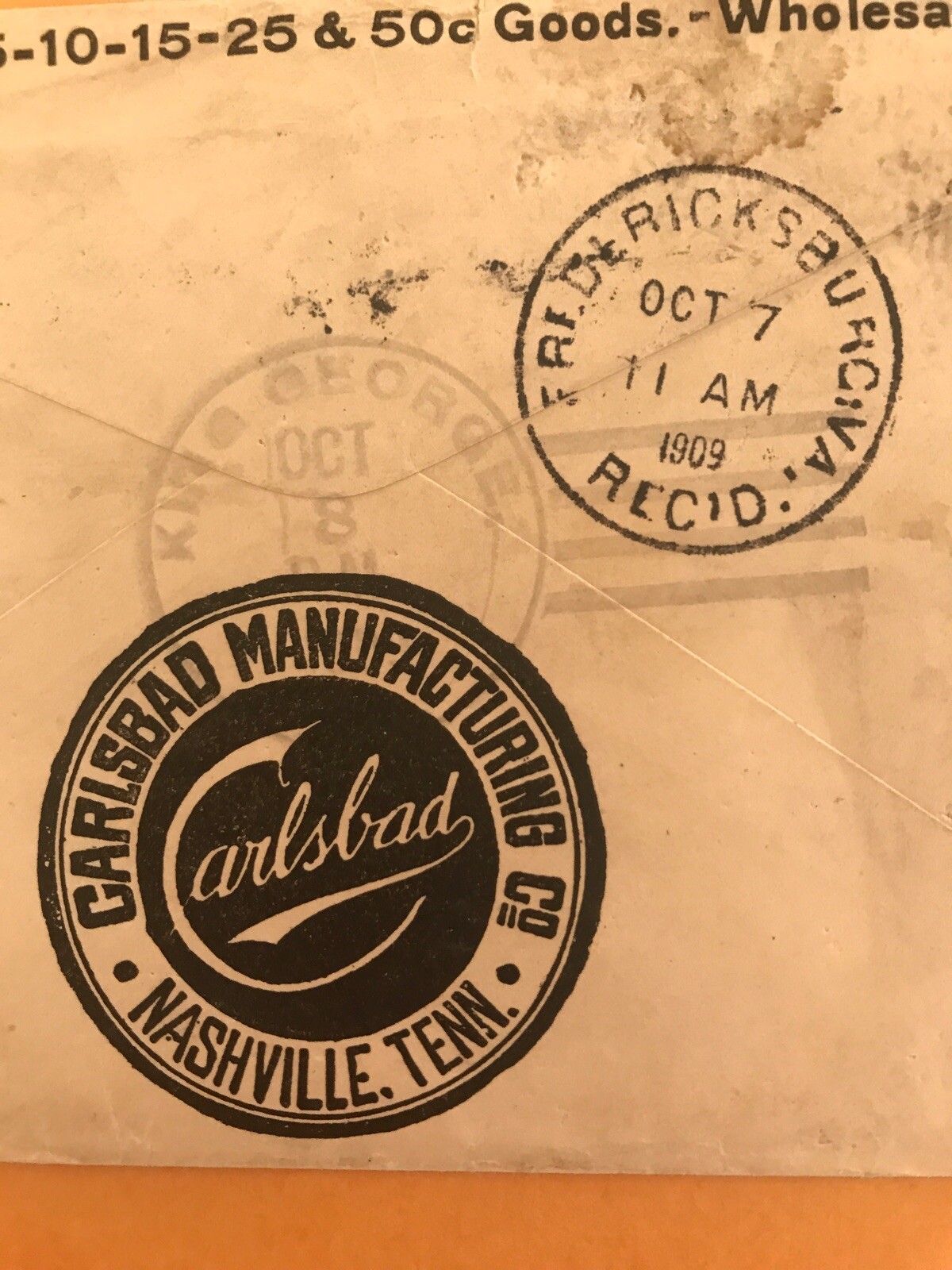 1909 2 Sided Cover Carlsbad Manufacturing. Co Nashville Tennessee | eBay