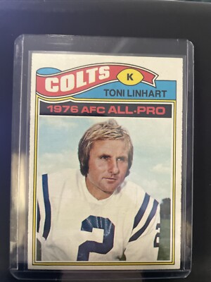 1977 Topps #190 Toni Linhart Baltimore Colts Football Card AFC All-Pro ...