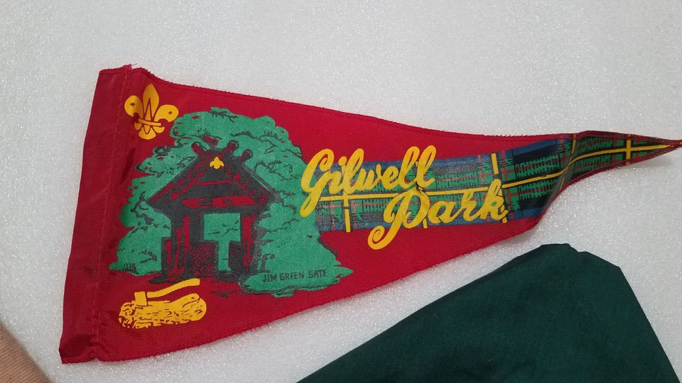 Boy Scout Vintage Wood Badge Neckerchief & Gilwell Park Pennant Lot | eBay